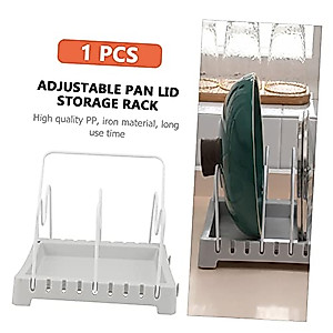Alipis 2 Pcs Pan Storage Rack Cutting Board Holder Stand Dish Rack for Cabinet Tabletop Shelf Cabinet Shelves Pan Lid Organizer Pantry Rack Tabletop Pot Lid Holder Kitchen Pot Lid Holder