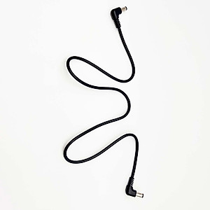 SOLUTEK Guitar Pedal Power Cable for Pedal Board Center Standard Negative Polarity (Right Angles and a Reversed, 24")
