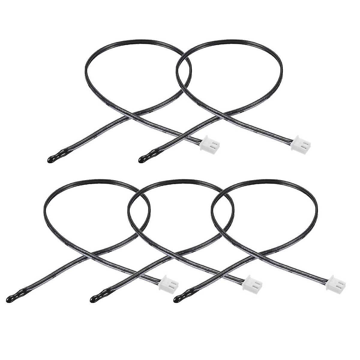 uxcell 5 Pcs 10K NTC Thermistor Probe 15.7 Inch Epoxy Sensitive Temperature Temp Sensor for Air Conditioner