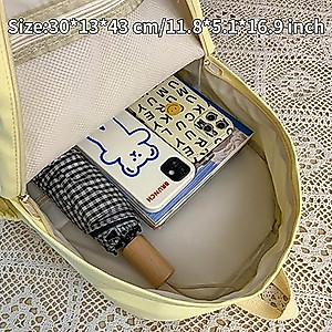 STRGZR Kawaii Cute Backpack, Aesthetic Y2K Retro Star Graphic Harajuku Backpack Laptop Backpack Travel Casual Daypack (Black)