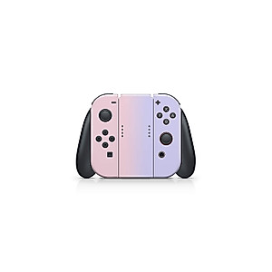 Tacky Design Duo Color Skin Compatible with Nintendo Switch Skin Wrap Cover, Pastel Pink and Purple Skin for Nintendo Switch Stickers, Premium Vinyl 3M Full Wrap Decal.