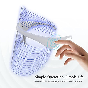 Led Face Mask Light Therapy, 3 Colors Light Therapy Facial Photon Beauty Device for Facial Rejuvenation, Anti-Aging