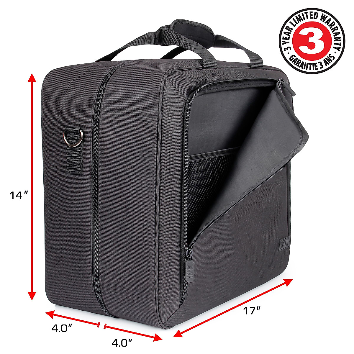 USA Gear PS5 Carrying Case - PS5 Travel Bag Compatible with PlayStation 5, PS5 Slim with Adjustable Interior - PS5 Travel Case for Dualsense Controllers, Playstation 5 Games, PS5 Accessories (Blue)