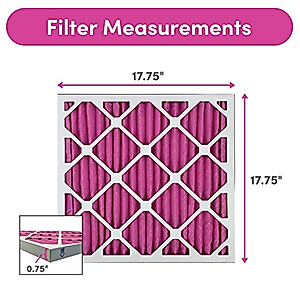 18x18x1 Air Filter by Colorfil | Color Changing Filters Designed for Cat and Dog Odor | MERV 8 Filter | Air FIlter 18x18x1 | Air Conditioner Filter | HVAC Filter for Pet Hair | 18x18 Air Filter 2 pack