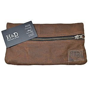 Hide & Drink, Vape Pen Accessories Kit Bag, Pouch Holder, Secure Fit, Cord Storage G Pen Soft Travel Bag, Waxed Canvas, Handmade, Honey Bourbon