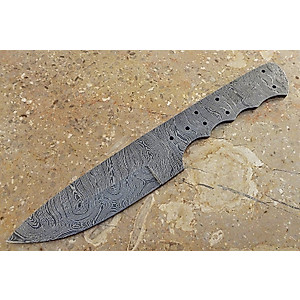 ColdLand Handmade Damascus Steel Blank Blade for Knife Making - 9" Hand Forged Knife Blanks Full Tang Steel Blade - Knife Blanks for DIY Knives Making Blades - Perfect Knife Making Supplies SB39