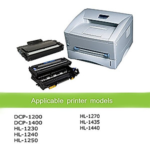 Brother DR-400 TN-460 (DR400 TN460) Compatible Toner & Drum Cartridge - Toner 6,000 Drum 20,000 Page Yield At 5% Page Coverage - For Use With Brother DCP-1200, 1400-2Pack
