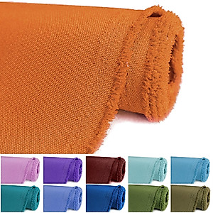 BECHAEO Waterproof Canvas Upholstery Fabric by The Yard 58" Wide 600 Denier Water Resistant Oxford Polyester Material Outdoor Fabric for DIY Sewing Chair Cushion Awning Bag, Burnt Orange
