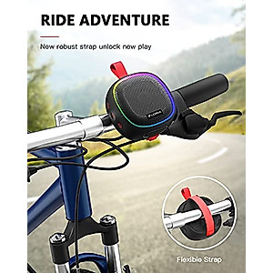 Updated Shower Speaker, IPX7 Waterproof Portable Bluetooth Speakers with Stereo Pairing, Wireless for Bike Kayak Pool Beach Outdoor