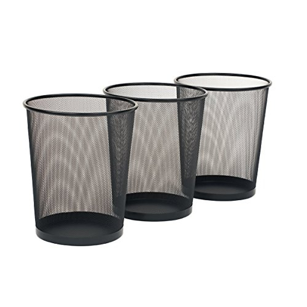 WhopperIndia Small Trash Can Round Mesh Waste Basket for Bathroom, Bedroom, Office and More, Wastebasket for Narrow Spaces, 4 Gallon Capacity