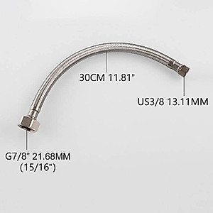 Home TBS Bidet Hot and Cold Handheld Spray Jet Shattaf with 6 inches Extension 7/8 male7/8 Female and 12 inches Toilet Connector New Set Stainless Steel Douchette Mixing Valve Sprayer Muslim Shower