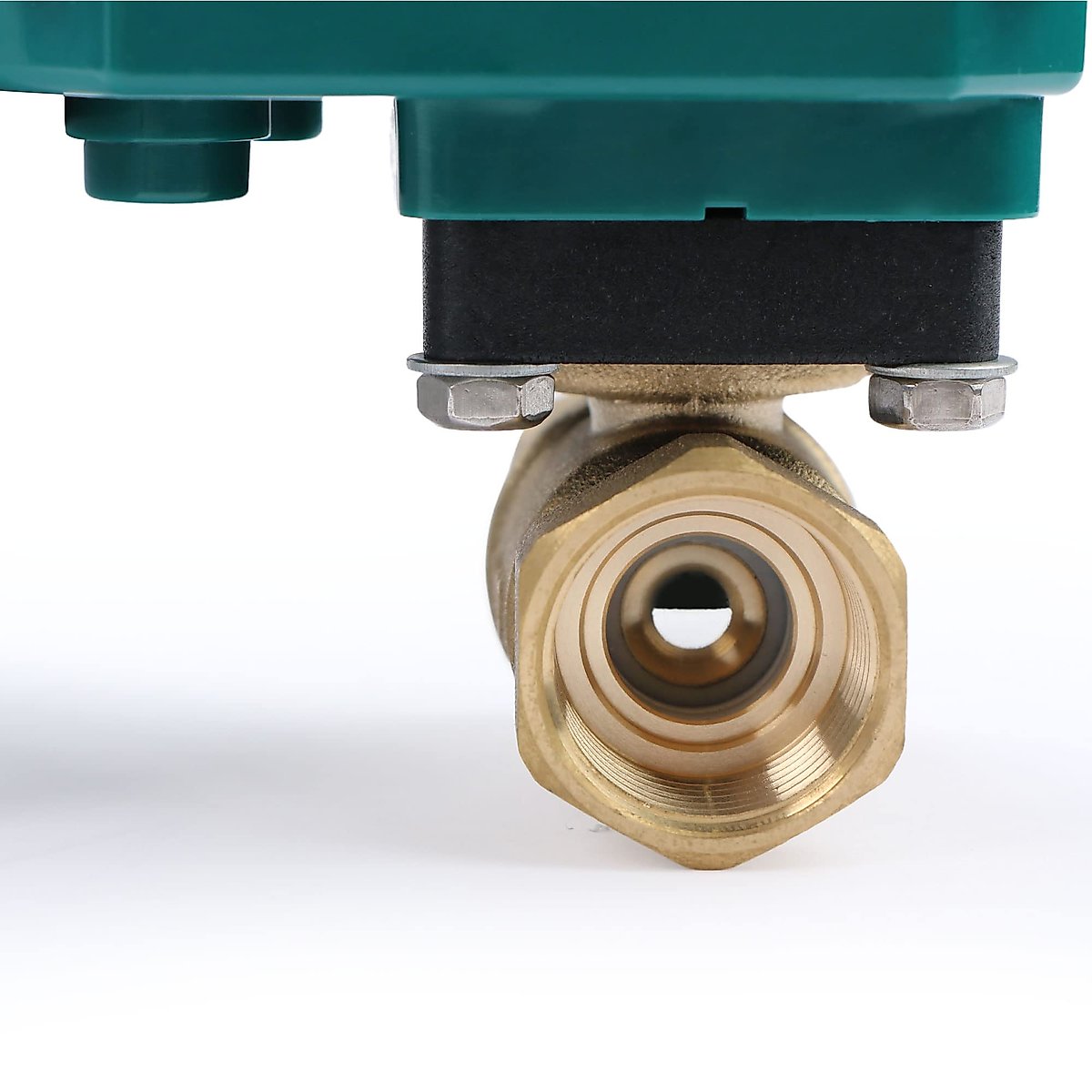 U.S. Solid 3/4" Smart Motorized Ball Valve - Remote App Mobile Control Brass Electrical Ball Valve with Manual Switch, 5V DC USB Connection