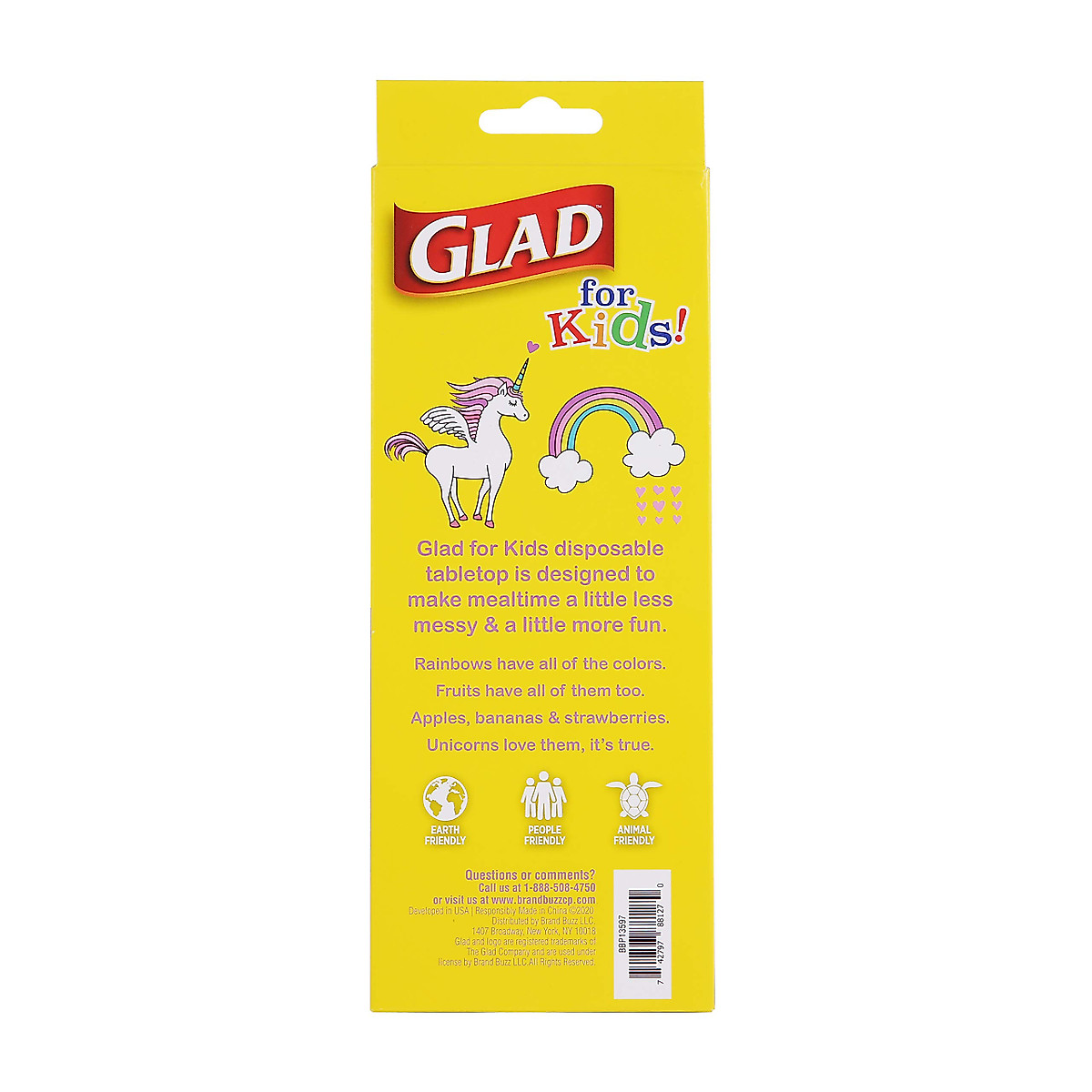 GLAD for Kids Paper Straws | Unicorn Paper Straws With Fun and Adorable Design for Kids | 50 Count Disposable Paper Straws for Drinking | Drinking Straws for Kids