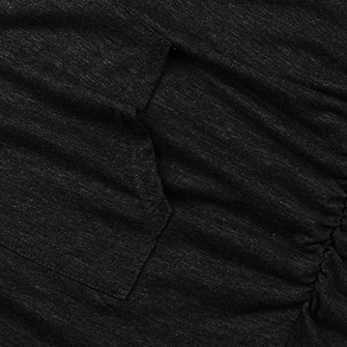 Hanweini Maternity Hoodie Tops Sweatshirt Casual Long Sleeve Ruched Pregnancy Shirt Tunics (Black Gray,XX-Large)