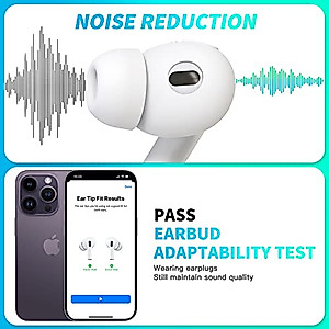 DamonLight AirPods Pro 2 Ear Tips with Integrated Earbuds Cover [3 Pairs] Designed for Apple AirPods Pro 2nd Generation, Fit in The Case, Soft Silicone Anti-Slip [US Patent Registered] (Medium)