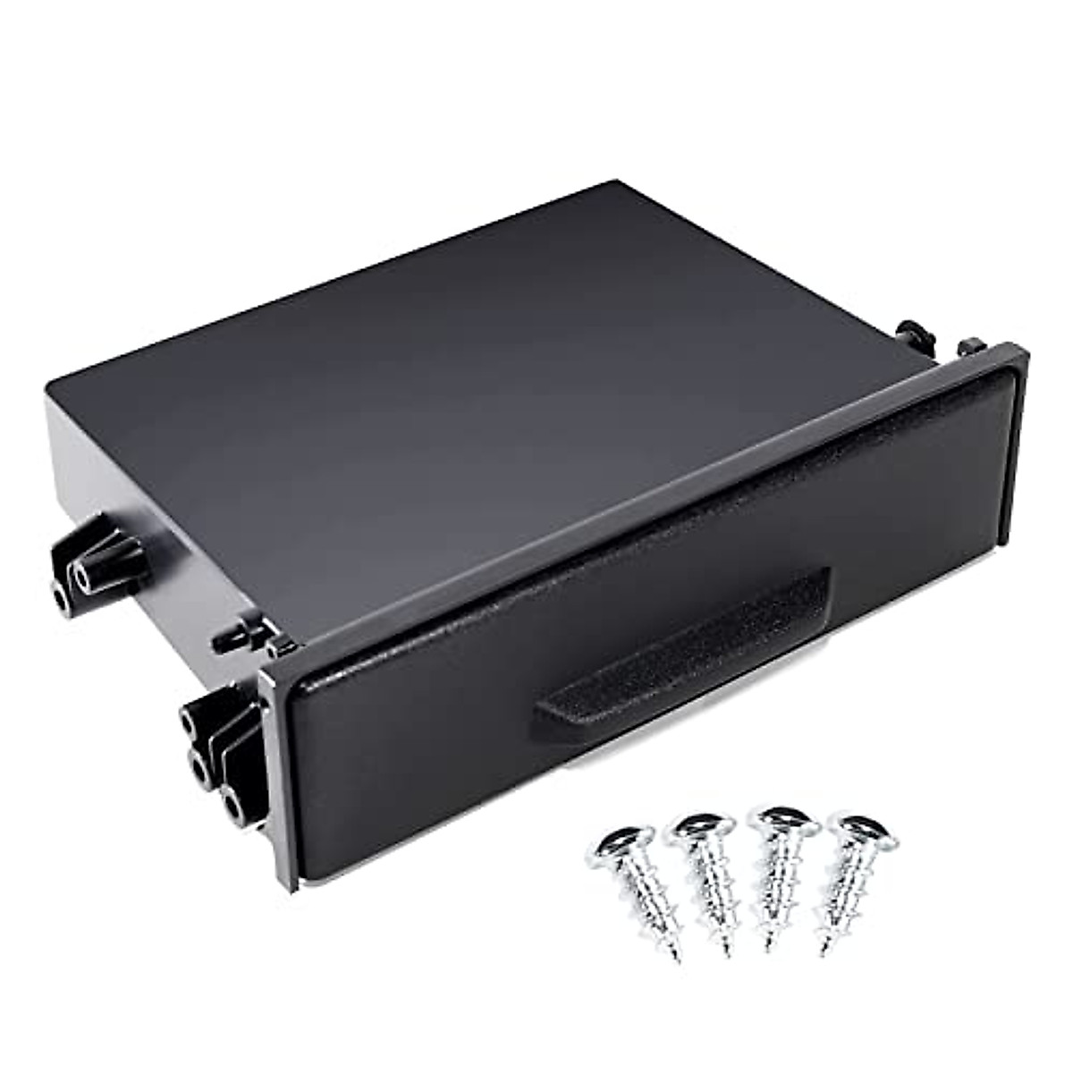 RED WOLF Single Din Car CD Player Radio Stereo Dash Trim Storage Pocket Box Kit Mounting Pocket Fit Toyota Universal Black Durable ABS for Collecting Items