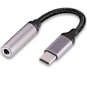 VAKS USB C Male to 3.5mm Female Headphone Jack Adapter,Type C to Aux Audio Cable Cord Compatible with Samsung Galaxy S22+ S21 Ultra S20 S10 S9 Note 20 10, Google Pixel 6 Pro/5/4/3/2,Light Purple
