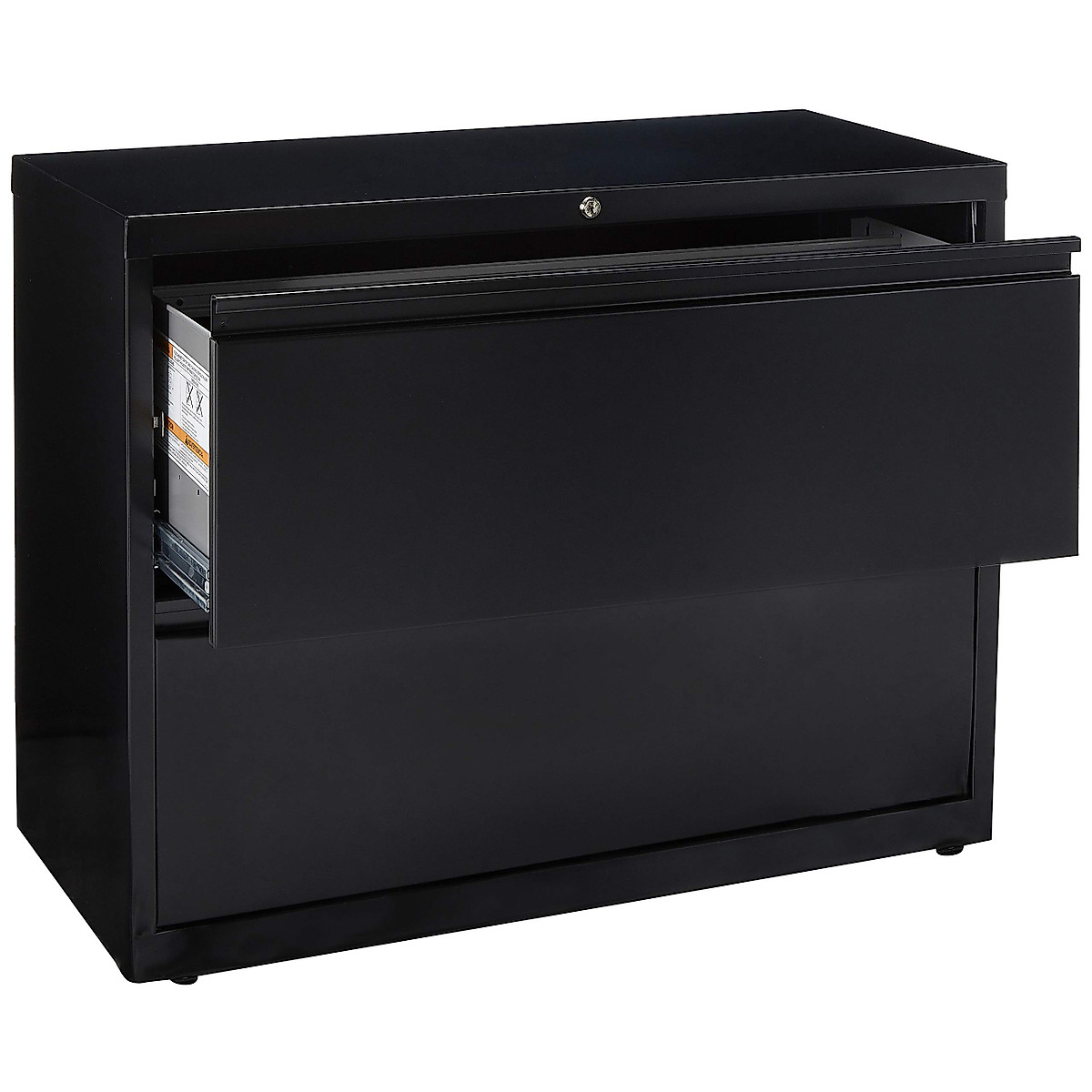 Lorell 2-Drawer Lateral File, 36 by 18-5/8 by 28-1/8-Inch, Black