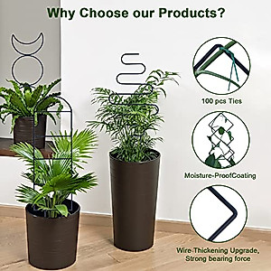 Wellsign Indoor Plant Trellis for Climbing Plants, 16inch Small Garden Metal Trellis for Potted Plants Outdoor with Different Patterns for Vine Ivy Flower Plant Support 4 Pack