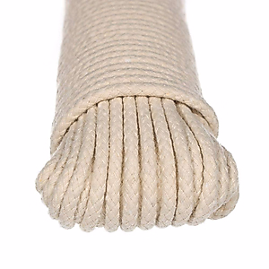 All-Purpose Cotton Clothesline Rope - 100 Feet - 3/16 Inch Diameter