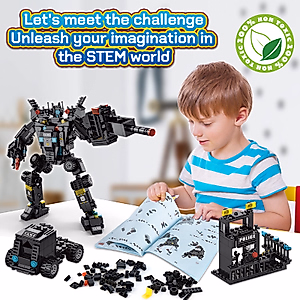 HISTOYE 51-in-1 Robot Building Kit - STEM Toys Erector Set for Kids 8-12 - Engineering Construction Toys Gifts for Kids Age 6-12