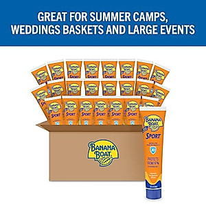 Banana Boat Sport Ultra SPF 30 Sunscreen Lotion, 1oz, 24ct | Travel Size Sunscreen, Banana Boat Sunscreen SPF 30 Lotion, Oxybenzone Free Sunscreen, Mini Sunscreen SPF 30, 1oz (Pack of 24)