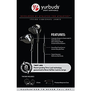 Arm Pocket Yurbuds Signature Series Pete Jacobs Plus Reflective Cloth Cords Sport Earbuds