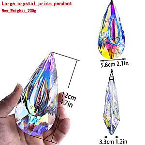120mm Crystal Prism Suncatcher Window Hanging Sun Catchers AB Colored Crystals Faceted Prism Rainbow Maker Pendant