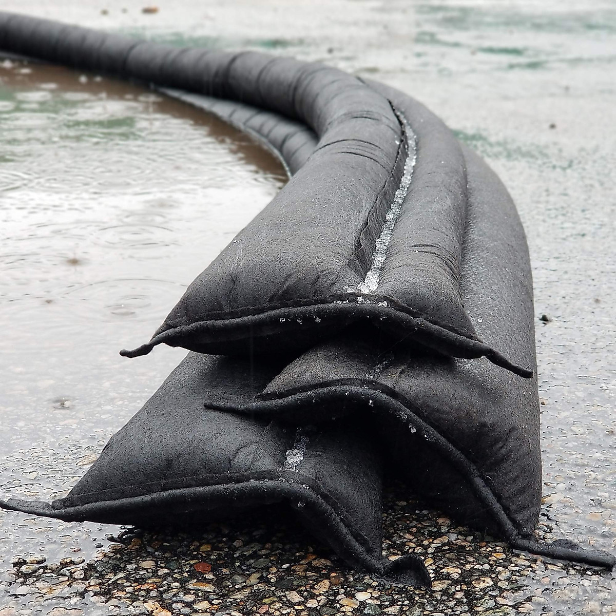 Quick Dam QD65-2 5' Barrier Water Flood Dam Bags, 2 Pack, Black