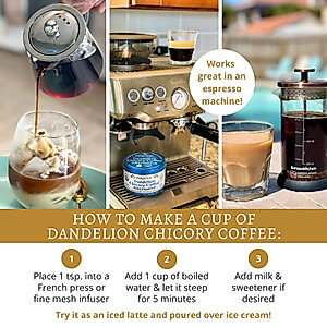 DelighTeas Organic Masala Chai Powder and Herbal Coffee Bundle - Caffeine Free, Unsweetened, Vegan, Keto, USDA Organic