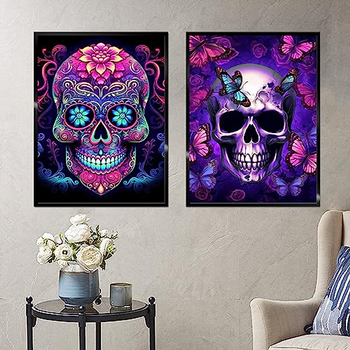 ZuoAnLF 6 Pack Diamond Painting Kits with 3 Magnetic Black Frames, Diamond Art Kit for Beginners DIY Full Drill Gem Art, Magnetic Diamond Painting Frames 30x40cm/12 x 16 Inch