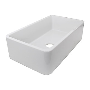 Highpoint Collection 31-inch Fireclay White Farmhouse Kitchen Sink HP-FC31, Large