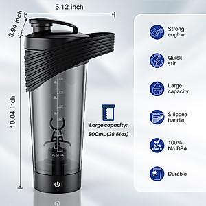 Electric Protein Shaker Bottles, Portable Mixer Cups, 28Oz Large Capacity Blender Bottles, Made with Tritan - BPA FREE, Rechargeable Powerful for Smooth Protein Shakes