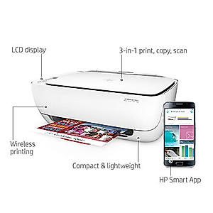 HP DeskJet 3634 Compact All-in-One Wireless Printer with Mobile Printing, HP Instant Ink or Amazon Dash replenishment readyy (K4T93A)