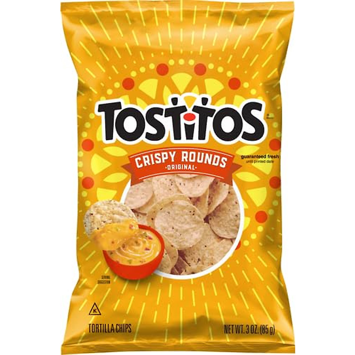 Tostitos, Crispy Rounds Tortilla Chips, 3 Ounce (Pack of 28)