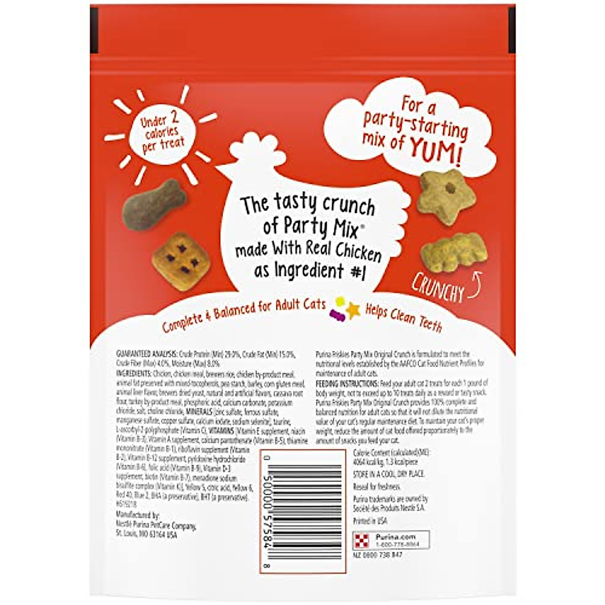 Purina Friskies Cat Treats Variety Pack, Party Mix Crunch Greatest Hits - 3 ct. Boxes