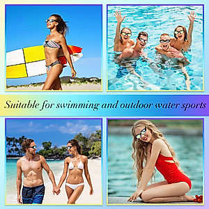 Flutesan 2 Pack Swim Goggles No Leaking Swimming Goggles Waterproof Swim Glasses Polarized Goggles for Adult (Green, Silver)