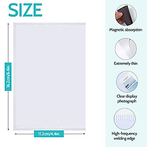 vivinin Magnetic Picture Frame, 12 Pack Magnetic Frame Reusable, Magnetic Photo Frames for Refrigerator 4x6” With White Border, Refrigerator Magnets For Pictures Suitable Home, School, Office