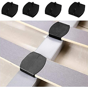 XIAONAN 24Pcs 55mm x 9mm Plastic Bed Slat Cover Replacement Holder Caps for Holding Securing Wooden Slats Bed Base (12pcs End Caps + 12pcs Centre Caps)