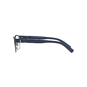 Polo Ralph Lauren Men's PH1175 Rectangular Prescription Eyewear Frames, Matte Navy Blue/Demo Lens, 56 mm