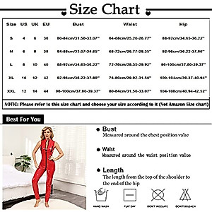 HUANKD Lace Bodysuit for Women, Bathing Suits Women Lingerie Robe Sexy Gowns Women's Black Leather One-Piece Dance Dress Motorcycle Fillibeg Set Women's Sex Lingerie Lengerie Outfit One (S, Red-1)