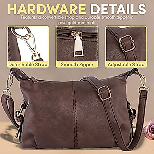 Katloo Small Hobo Handbag for Women Top Handle Crossbody Bag Ladies PU Leather Shoulder Purse Nail Clipper