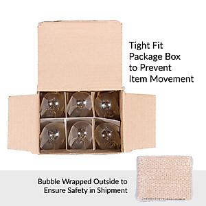 Simba Lighting T6.5 25W Replacement Bulb (6 Pack) for Himalayan Salt Rock and Basket, Plug in Aromatic Wax Warmer, Night Light, Mini Tube Shape, 120V, E12 Candelabra Base, Dimmable, 2700K Warm White