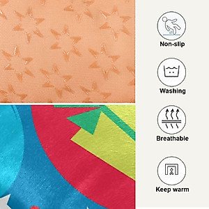 Coikll Cute Christmas Reindeer Snowman Santa Pet Bed Pad Soft Dog Bed Mat with Anti-Slip Bottom, Machine Washable Crate Pad Mattress for Dog Sleeping- 36 * 24inches