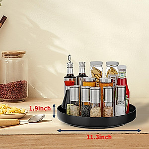 Lazy Susan Turntable Organizer,11 inch Rotating Spice Rack Metal Lazy Susan for Bathroom Refrigerator Table Storage Pantry Kitchen Countertop