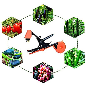 SUCA Plant Vine Tying Machine, Plant Tape Cattle Panels for Garden Trellis,Plant Tying toolwith 10000pcs Staples 24 Rolls Tape Plant Tape Gun for Grapes,tapener (tapetool set1pcs)