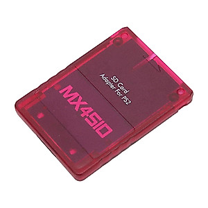 Memory Adapter for PS2, MX4SIO(Memory Expansion for SIO) SIO2SD Memory Adapter Replacement Memory Reader for PS2 Fat Console(Red)