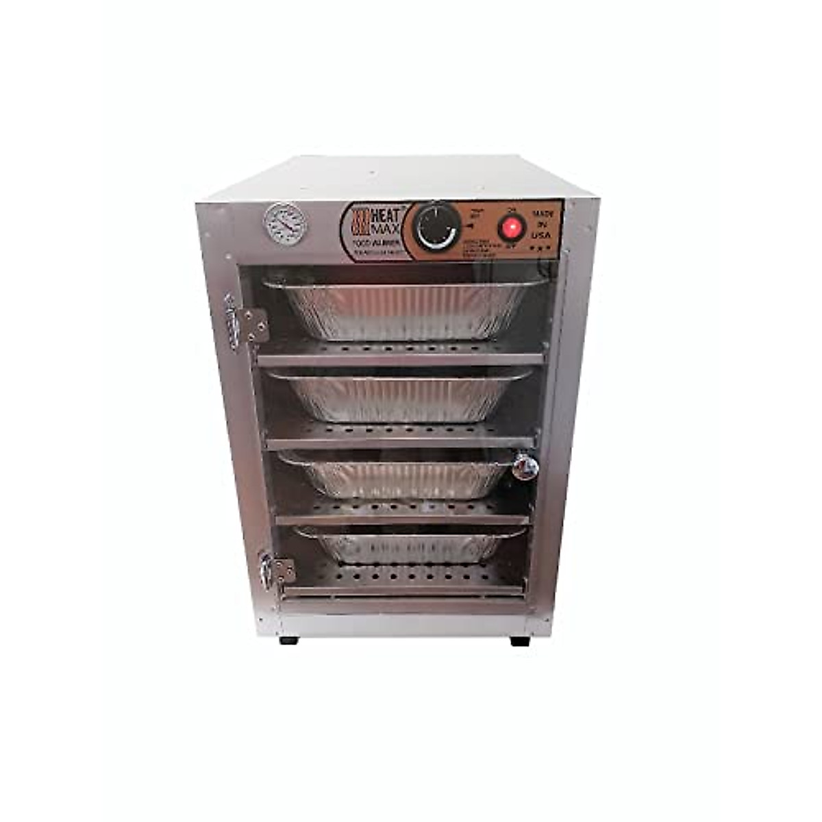 HeatMax 162224 Acrylic Door Party Catering Full Size 3.25" Tall Pans Hot Box Food Warmer, NSF/UL Certified Great for Schools and Churches - Made in USA with Service and Support