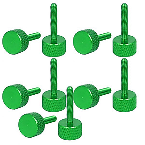 Aexit Computer PC Cleaning & Repair Graphics Card Knurled Head Thumb Screws Green Computer Screws M3x16mm 10pcs