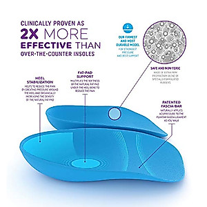 Heel That Pain Plantar Fasciitis Insoles | Heel Seats Foot Orthotic Inserts, Blue Small (Women's 5-6) & Heel That Pain Heel Seat Wraps for Plantar Fasciitis and Heel Spurs Small (Women's 5-6)